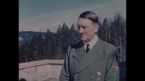 WW2 - Adolf Hitler stand on the terrace ... | Stock Video | Pond5