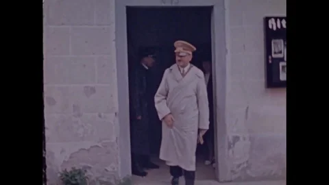 WW2 - Adolf Hitler walks out of his old ... | Stock Video | Pond5