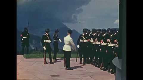 WW2 - Adolf Hitlers SS honor guard forms... | Stock Video | Pond5