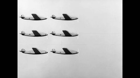 WW2 - Aircraft animation of modern germa... | Stock Video | Pond5