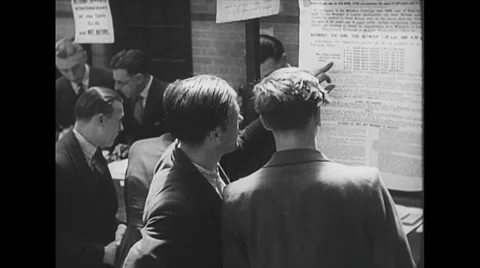 WW2 British Reservists 01 Draft Orders, ... | Stock Video | Pond5