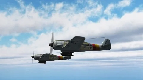 WW2 Focke-Wulf FW 190 Fighter Planes - c... | Stock Video | Pond5