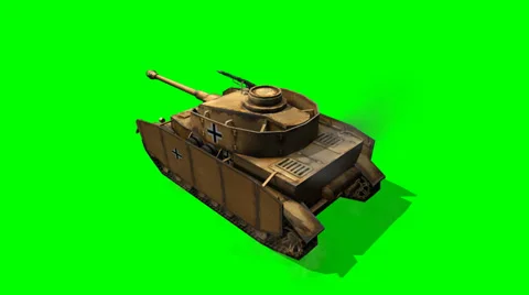 WW2 German Battle Tank in drive - green... | Stock Video | Pond5