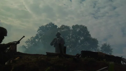 WW2 German Soldiers Fight in Front-Line ... | Stock Video | Pond5