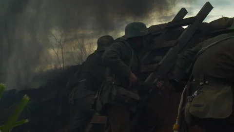 WW2 German Soldiers Fight in Front-Line ... | Stock Video | Pond5