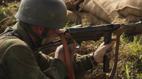 WW2 German Soldiers Fight in Front-Line ... | Stock Video | Pond5