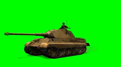 WW2 German Tiger Battle Tank drive by - ... | Stock Video | Pond5