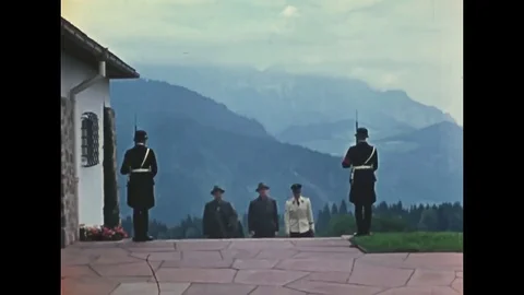 WW2 - NS delagation walk into Hitlers co... | Stock Video | Pond5