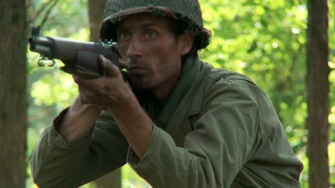 WW2 U.S. Army G.I. Soldier circa 1944 wi... | Stock Video | Pond5