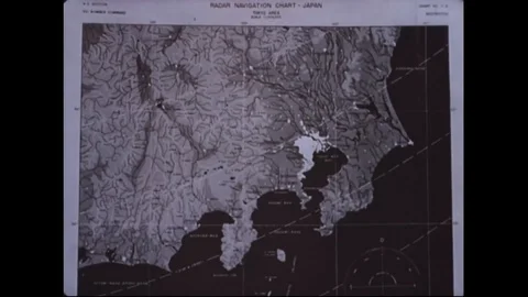 WW2- View of a Radar Navigation Map of J... | Stock Video | Pond5