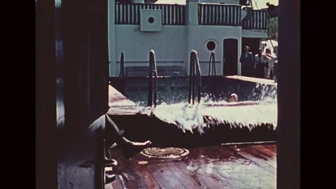 WW2 - View on swimming pool of German pa... | Stock Video | Pond5