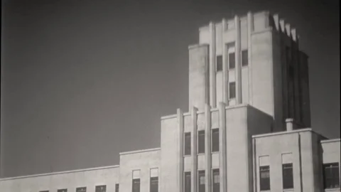 WWII Japan - building of the Internation... | Stock Video | Pond5