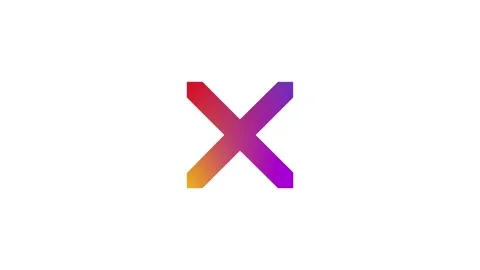 X cross mark shape icon colorful animati... | Stock Video | Pond5