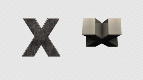 X Letters 3D Animation Font, 2 Version, ... | Stock Video | Pond5
