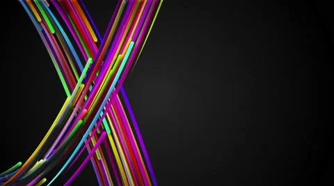 X Rainbow Line Loop Animation Dark Backg... | Stock Video | Pond5