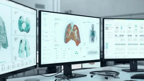X-Ray Analysis Program Of Innovative Hos... | Stock Video | Pond5