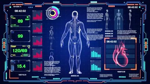 x ray animation video of Skull Brain Bon... | Stock Video | Pond5