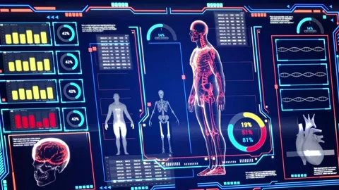 x ray animation video of Skull Brain Bon... | Stock Video | Pond5