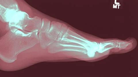 X-ray of foot throbbing pain in foot. Bo... | Stock Video | Pond5