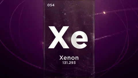 Xenon (Xe) symbol chemical element of th... | Stock Video | Pond5
