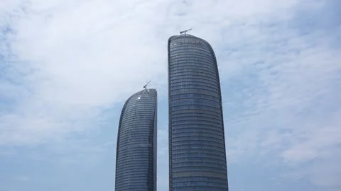 Xiamen Shimao Strait Building Petronas T... | Stock Video | Pond5