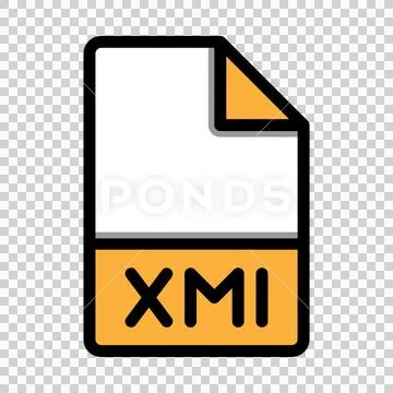 Xml file type format icon. extension document files icons symbol. with ...