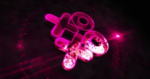 XOXO love kiss symbol 3d digital concept... | Stock Video | Pond5