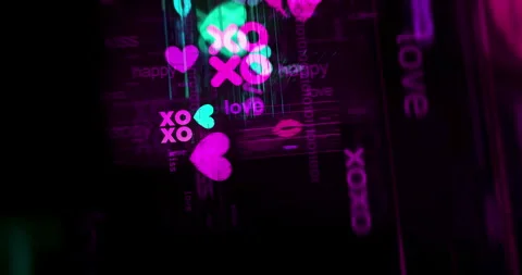 Xoxo love kiss symbol seamless loop | Stock Video | Pond5