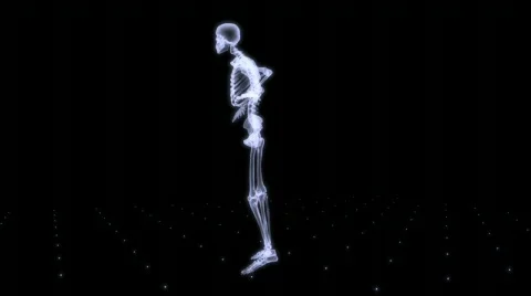 Xray of human skeleton dancing | Stock Video | Pond5