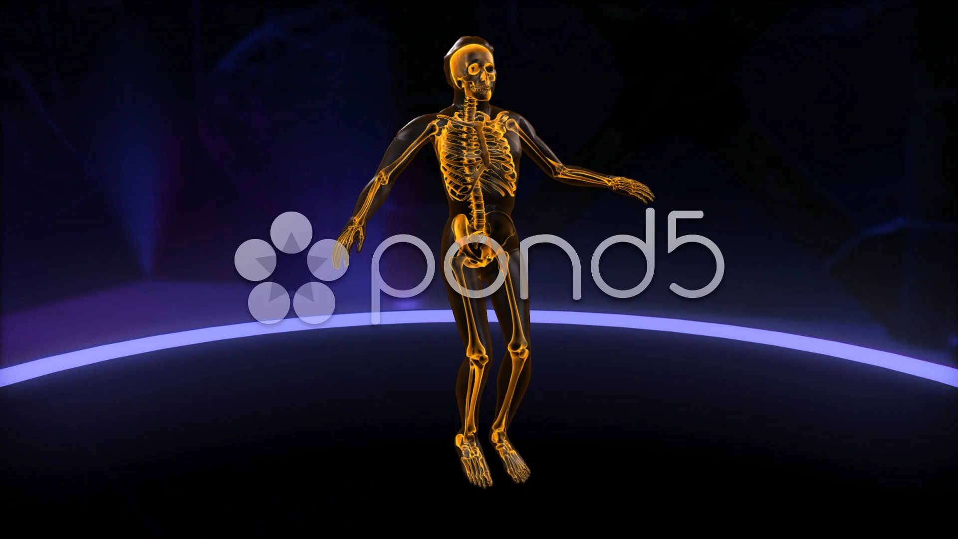 Skeleton Doing Jumping Jacks