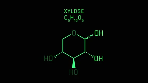 Xylose Molecular Structure Symbol Neon A... | Stock Video | Pond5
