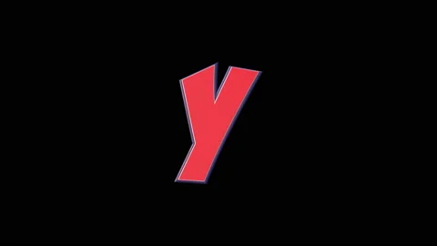 Y Alphabet Comic Letter, with Alpha Mat... | Stock Video | Pond5