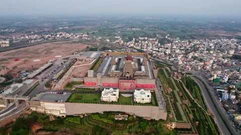 yadari temple in telangana india areal d... | Stock Video | Pond5