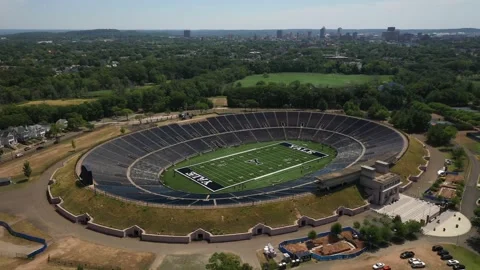 Yale Bowl football stadium at Yale Unive... | Stock Video | Pond5
