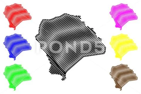 Yamoussoukro (Ivory Coast, Republic of Cote dIvoire) map vector ...