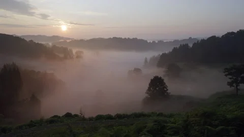 Yayoi Tanada rising in the morning sun | Stock Video | Pond5