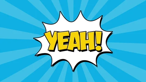 Yeah Animated comic text. Pop art backgr... | Stock Video | Pond5