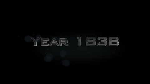 Year 1838 3D title metal text on black a... | Stock Video | Pond5