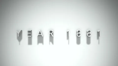 Year 1881 3D title animation with shadow... | Stock Video | Pond5