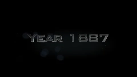 Year 1887 3D title metal text on black a... | Stock Video | Pond5