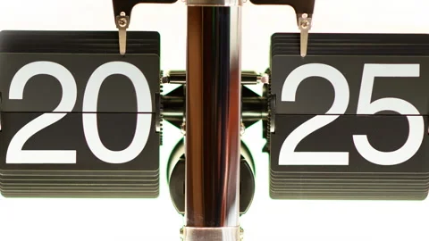 Year 2000-2025 Flip Number Counter (Time... | Stock Video | Pond5