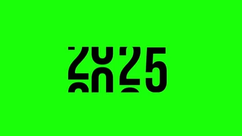 The Year 2025 Numbers rolling Animation ... | Stock Video | Pond5