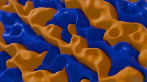 Yellow and blue 3D vortex wave backgroun... | Stock Video | Pond5
