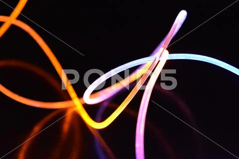 Yellow and blue light wire, light guide wire with different light ...