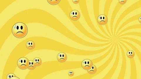 Yellow Animated Background Smiley Emotic... | Stock Video | Pond5