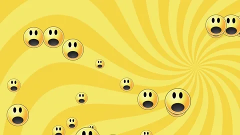 Yellow Animated Background Smiley Emotic... | Stock Video | Pond5