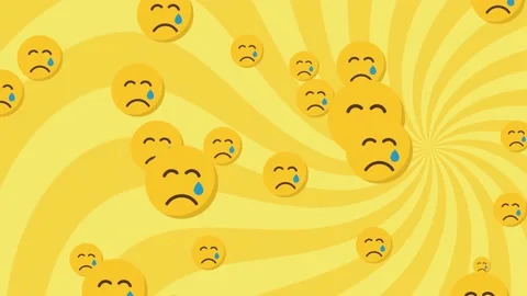 Yellow Animated Background Smiley Emotic... | Stock Video | Pond5