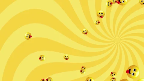 Yellow Animated Background Smiley Emotic... | Stock Video | Pond5