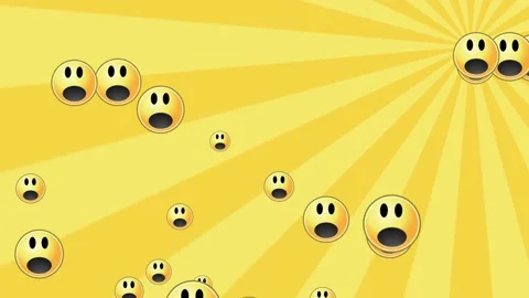Yellow Animated Background Smiley Emotic... | Stock Video | Pond5