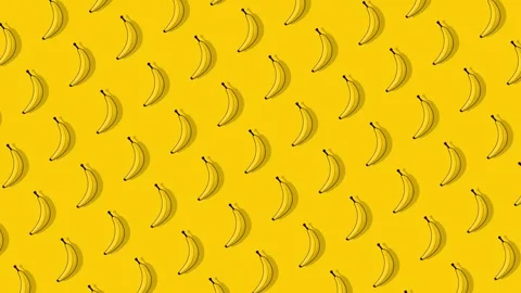 yellow animated repeating banana pattern... | Stock Video | Pond5